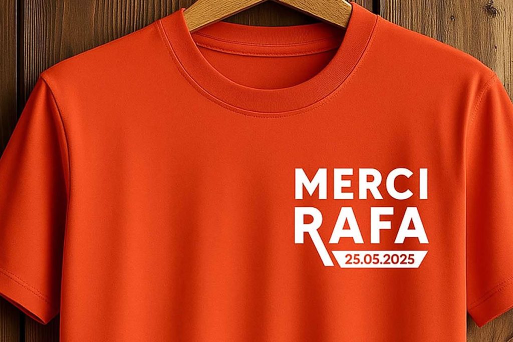 Roland-Garros 2025 : les t-shirts « Merci Rafa » enflamment le marché ...